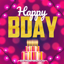 Free Happy Birhday Animated Gif Image with Flowers - birthdayimg.com