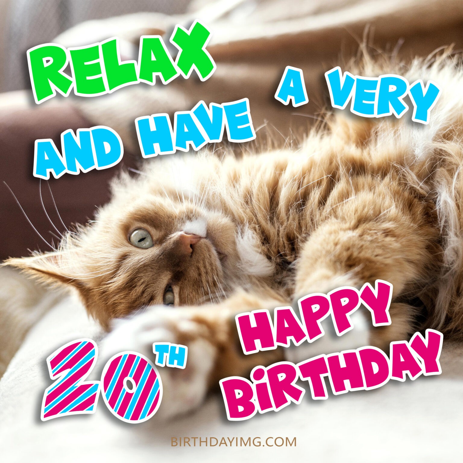 Free 20 Years Happy Birthday Image With Balloons - birthdayimg.com