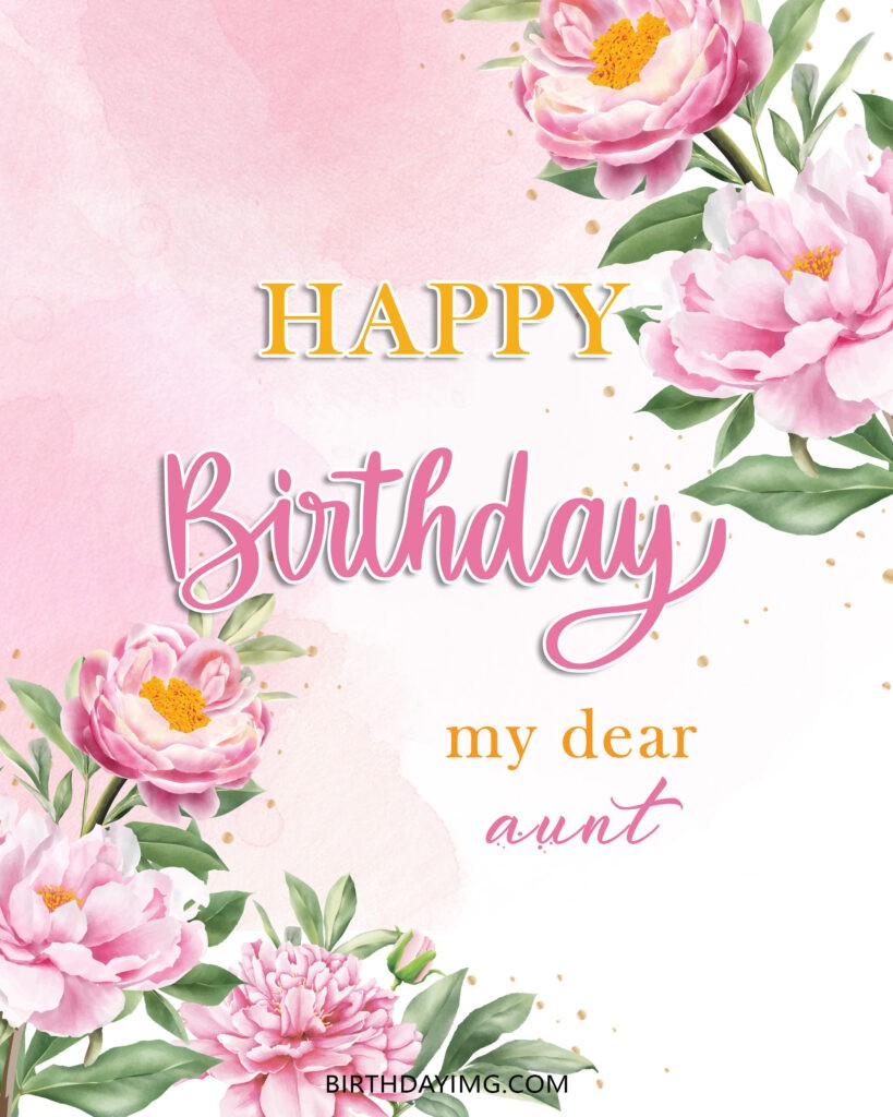 Free Happy Birthday Image For Aunt With Stars - birthdayimg.com
