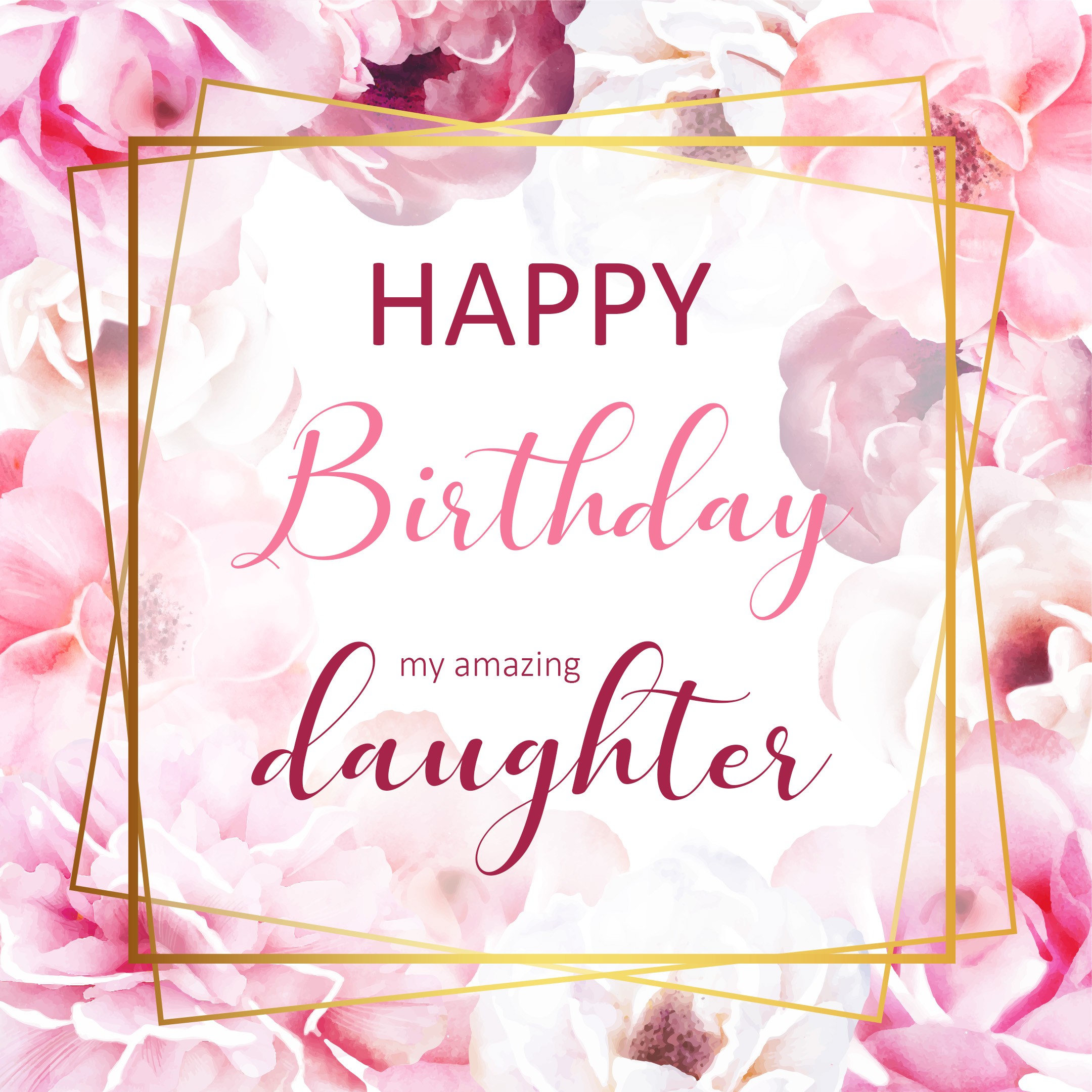 Free Happy Birthday Image For Daughter With Pink Flowers Birthdayimg Free Happy Birthday Image For Daughter With Pink Flowers Birthdayimg