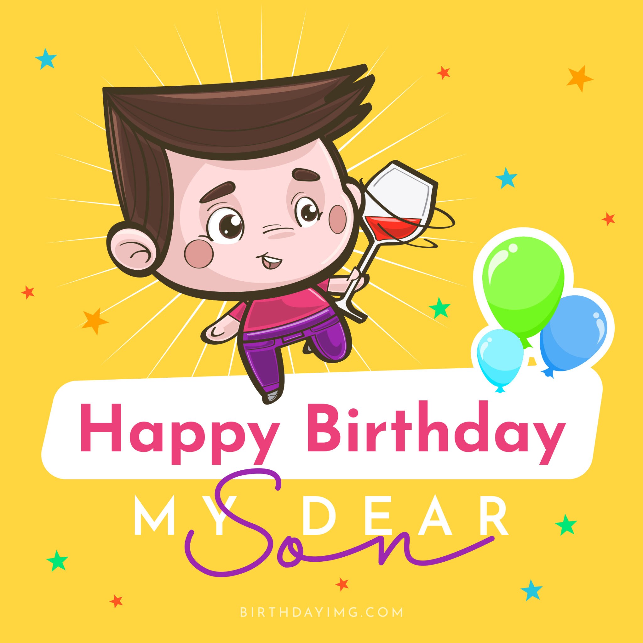 Free Happy Birthday Wishes and Images for Son - birthdayimg.com